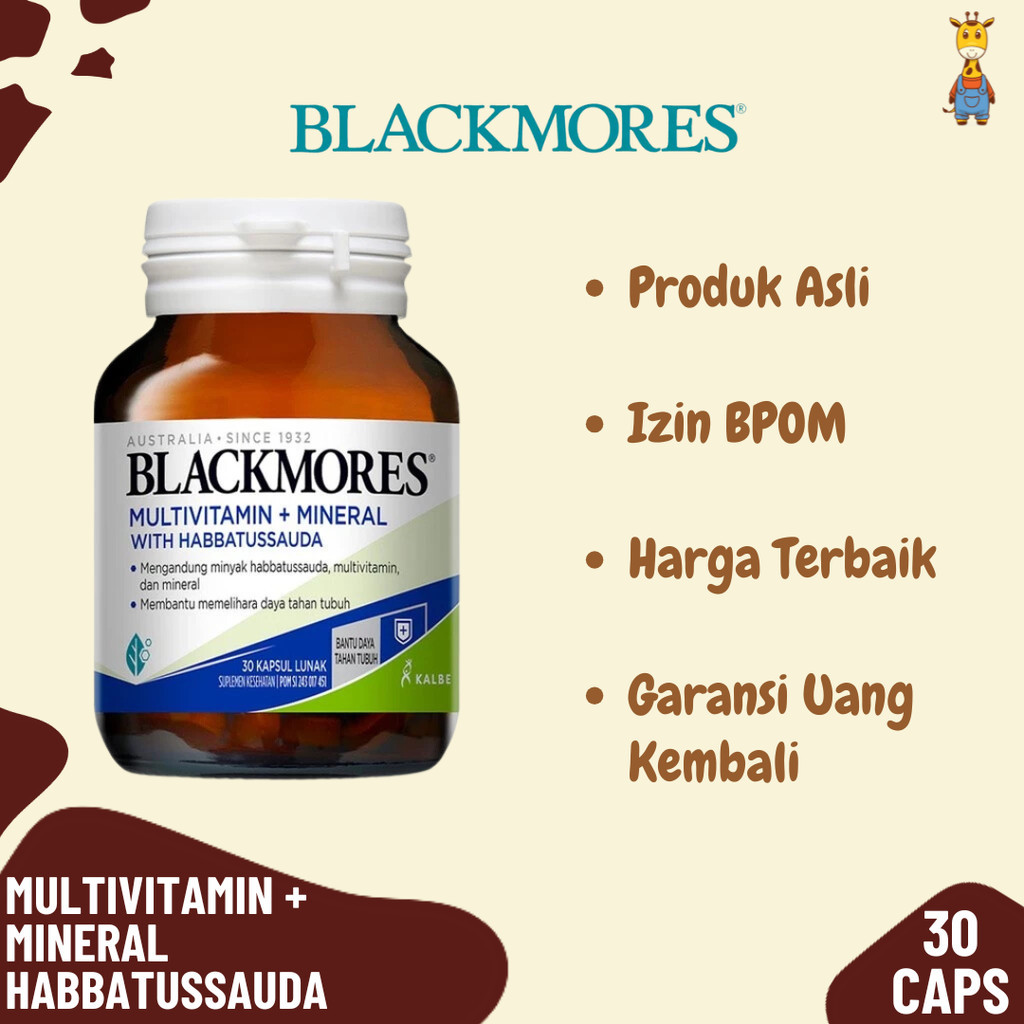 Jual Blackmores Multivitamin + Mineral Habbatussauda 30 - Suplemen Penjaga Daya Tahan Tubuh ...