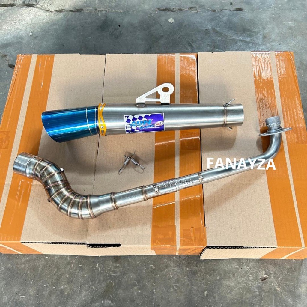 Jual Big elbow pipe AUN exhaust pipe for xrm 125 fury wave RS125 raider ...