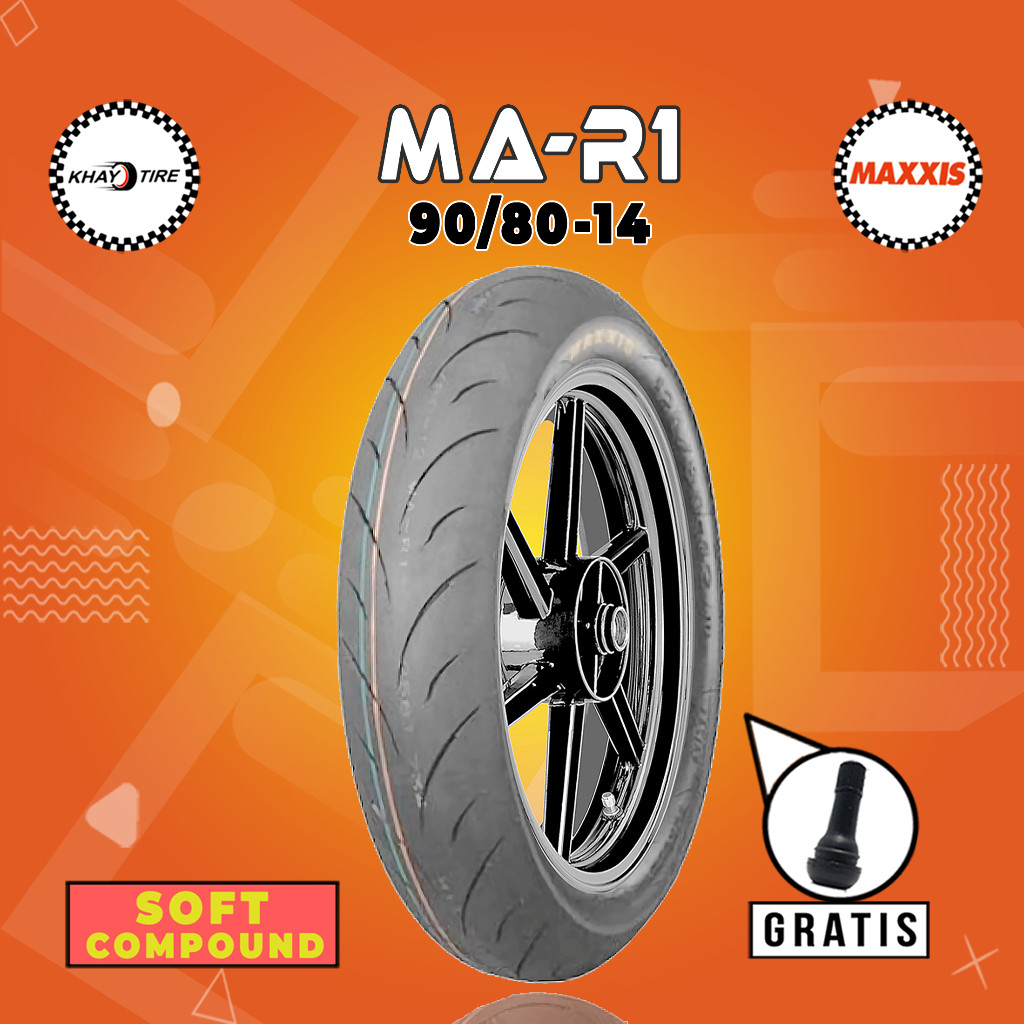 Jual Ban Motor Matic Soft Compound MAXXIS MA-R1 90/80 Ring 14 Tubeless ...