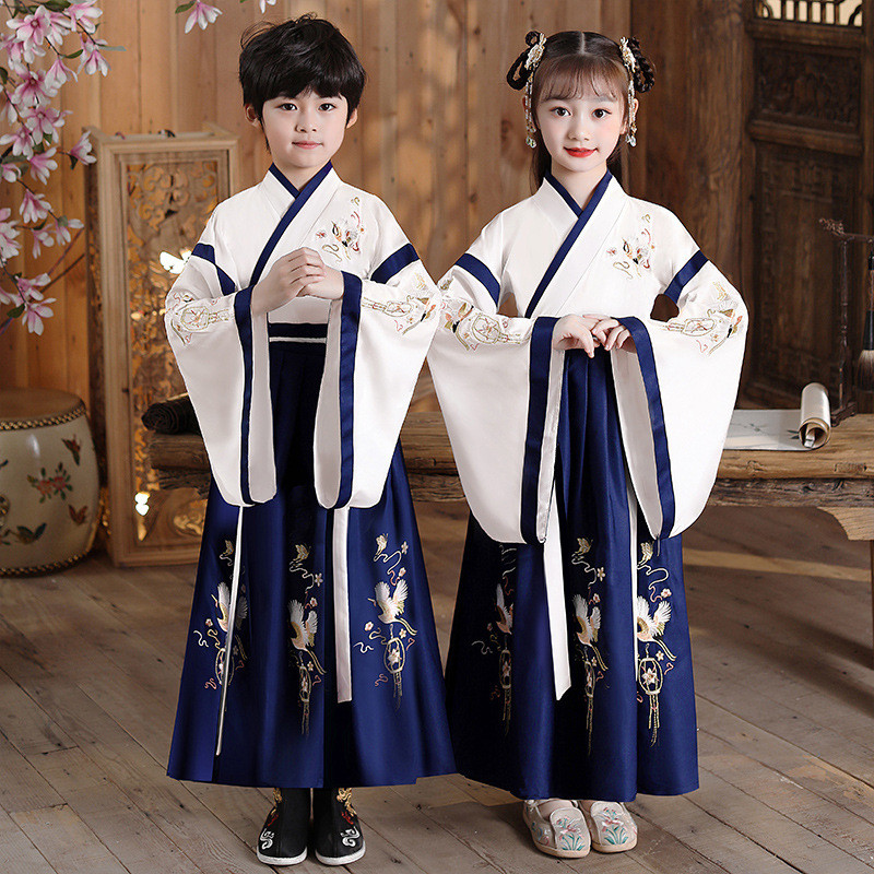 Jual Baby Girl Boy Hanfu Dress Set Stage Outfit Tops Skirt Suit ...