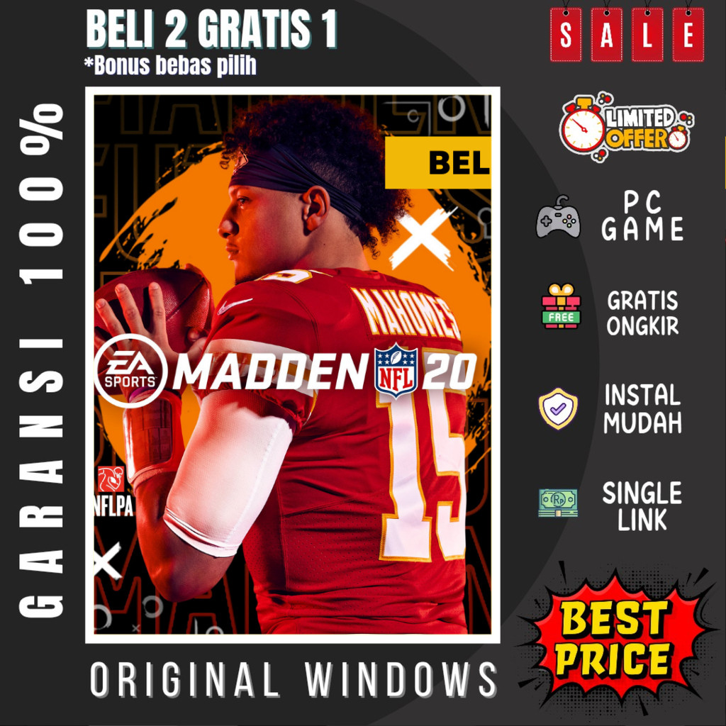 Jual MADDEN NFL 20 - GAME PC - GAME LAPTOP - PC GAMES - BELI 2 GRATIS 1 ...