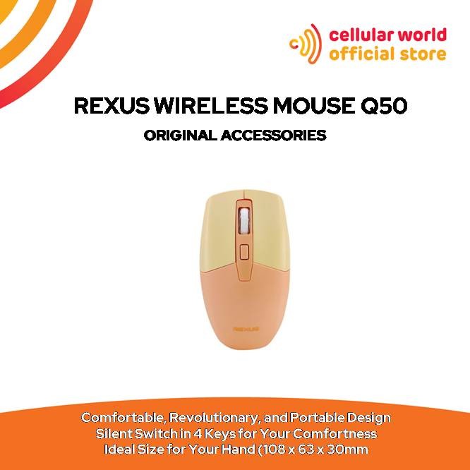 Jual Rexus Mouse Wireless Office Q50 Garansi Resmi | Shopee Indonesia