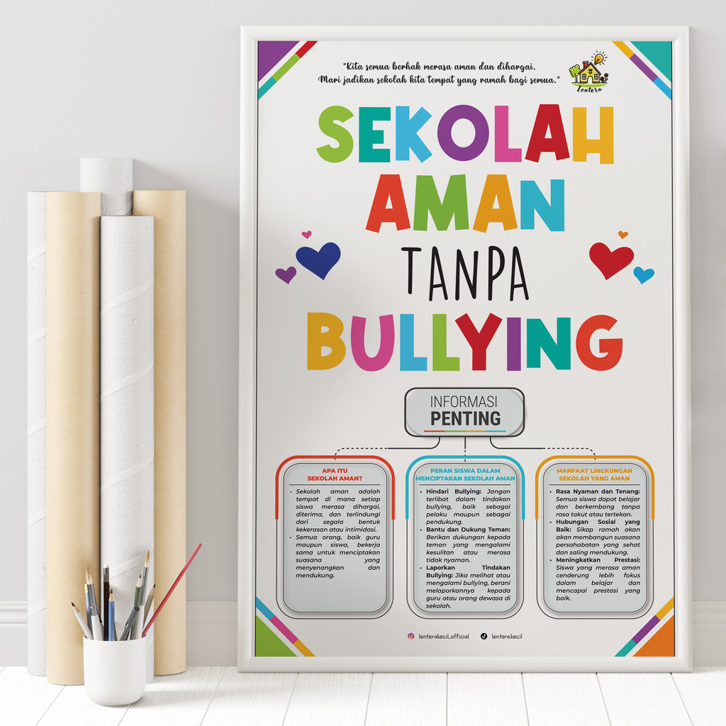 Jual Poster ANTI STOP BULLYING BULI PERUNDUNGAN - SEKOLAH AMAN TANPA ...