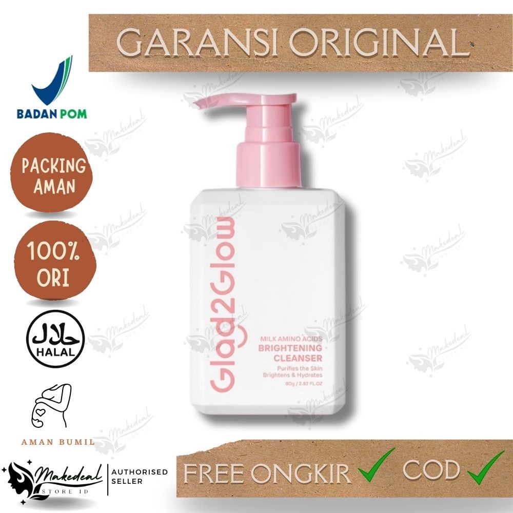 Jual Glad2Glow Milk Amino Acid Gentle Cleanser 80ml g2g | Shopee Indonesia
