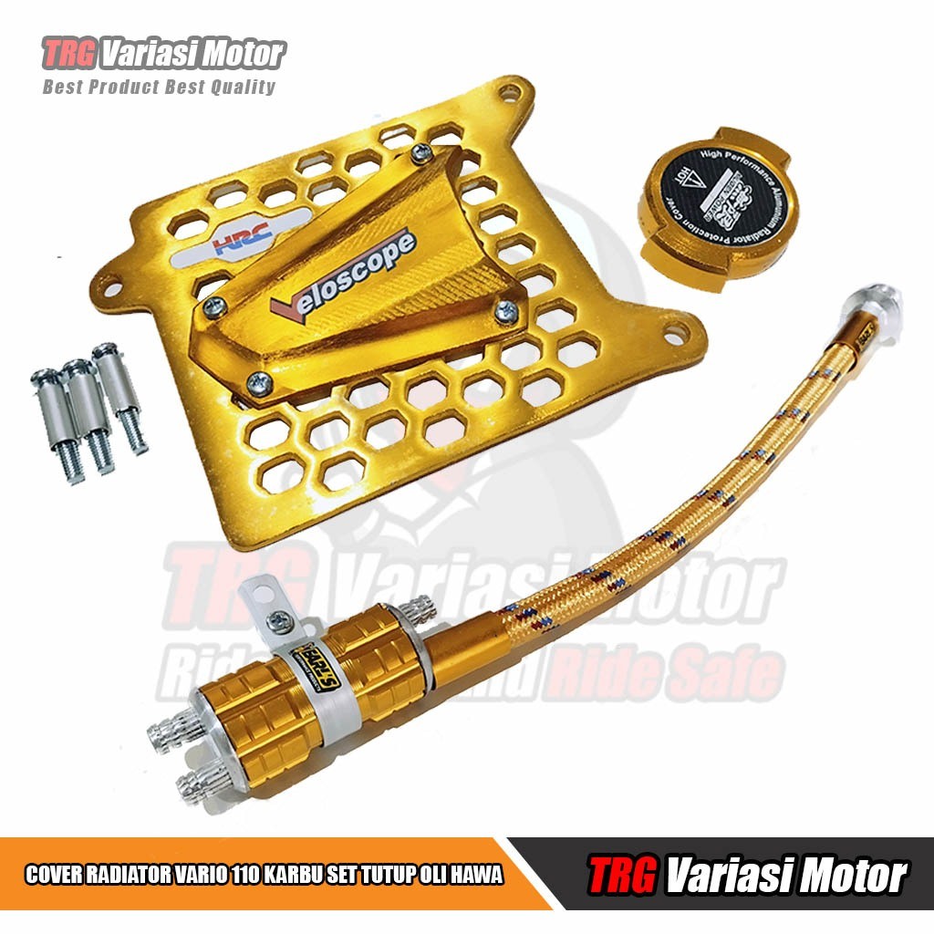 Jual Cover Radiator Vario 110 Karbu Velo Tutup Radiator Model HRC CNC ...