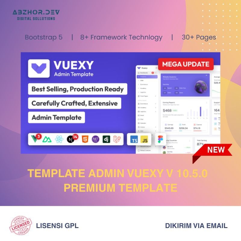 Jual Template Dashboard Admin Vuexy - Vuejs, Nuxt, NextJs, HTML, Laravel, AspNet & Django ...