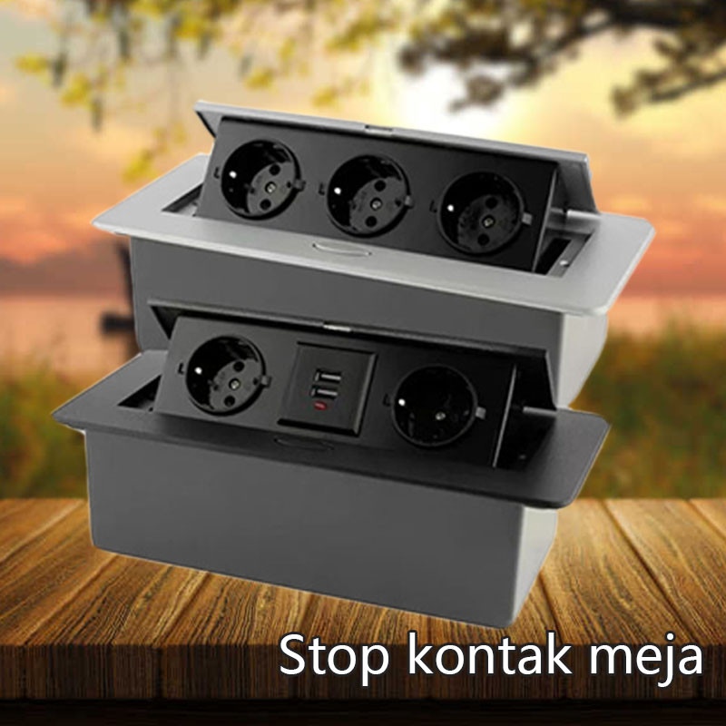 Jual Soket Listrik Meja Tersembunyi 3 Lubang Pop-up Multi Fungsi ...