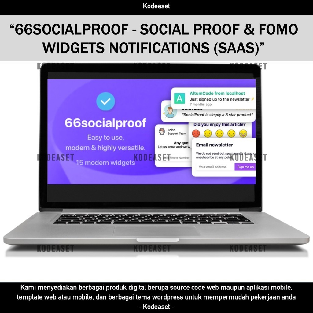 Jual SOURCE CODE APLIKASI WEB 66SOCIALPROOF - SOCIAL PROOF & FOMO ...