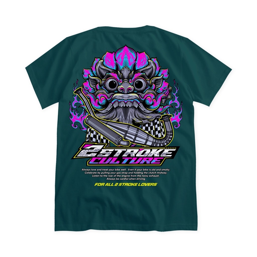 Jual Kaos Racing 2 Stroke Lover x Barong Culture Indonesia Series Baju Distro Motor Herex Two ...