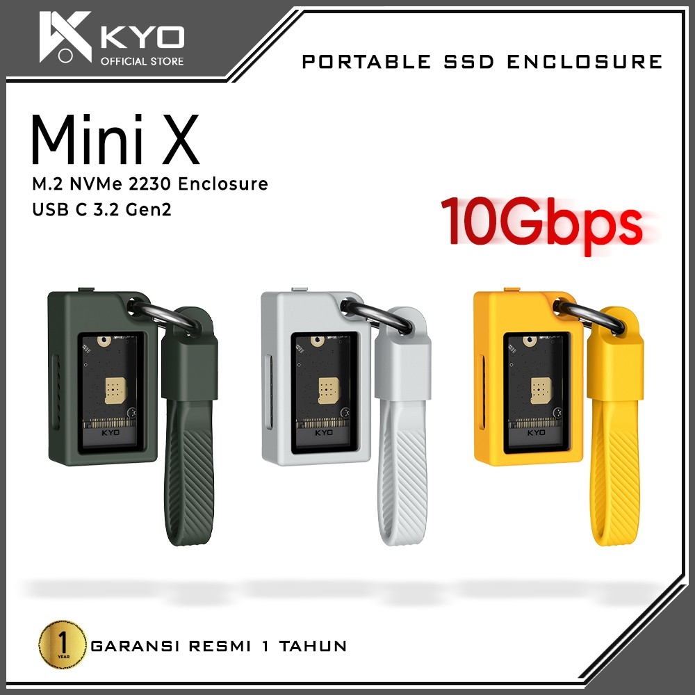 Jual KYO Mini X 10Gbps Portable SSD Enclosure With Active Cooling Fan M ...