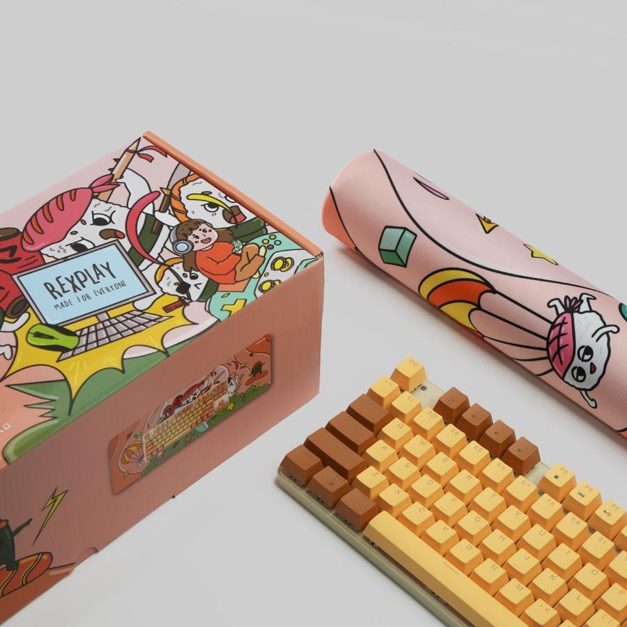 Jual Rexus Ayaka Series Kg7 Kg8 Kg9 Kg10 Wired Mechanical Gaming Keyboard Tkl Layout Deskmat ...