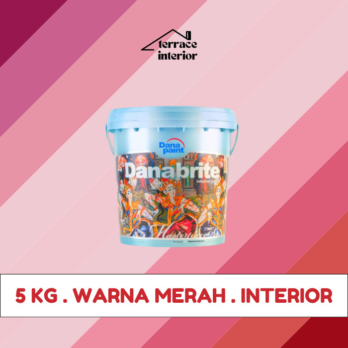 Jual Cat Tembok Interior Danapaint Danabrite Warna Merah 5 Kg | Shopee ...