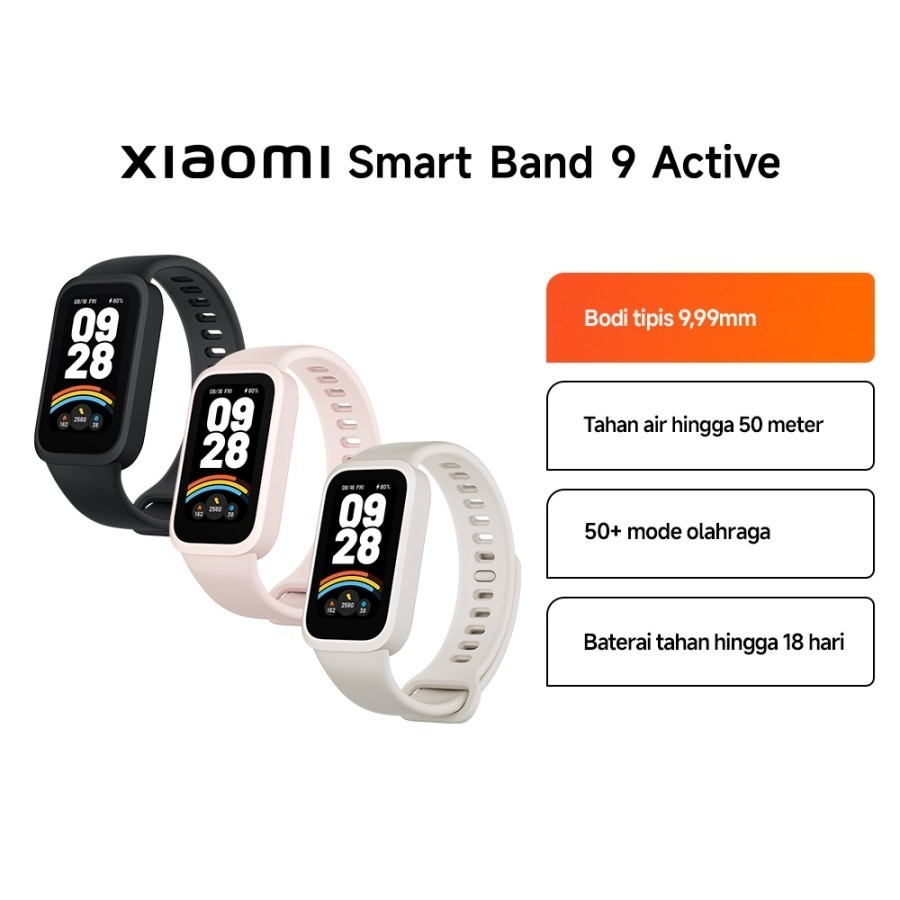 Jual Xiaomi Smart band 9 Active / Mi band 9 Active | 1.47" | Baterai tahan 18 hari | Shopee ...