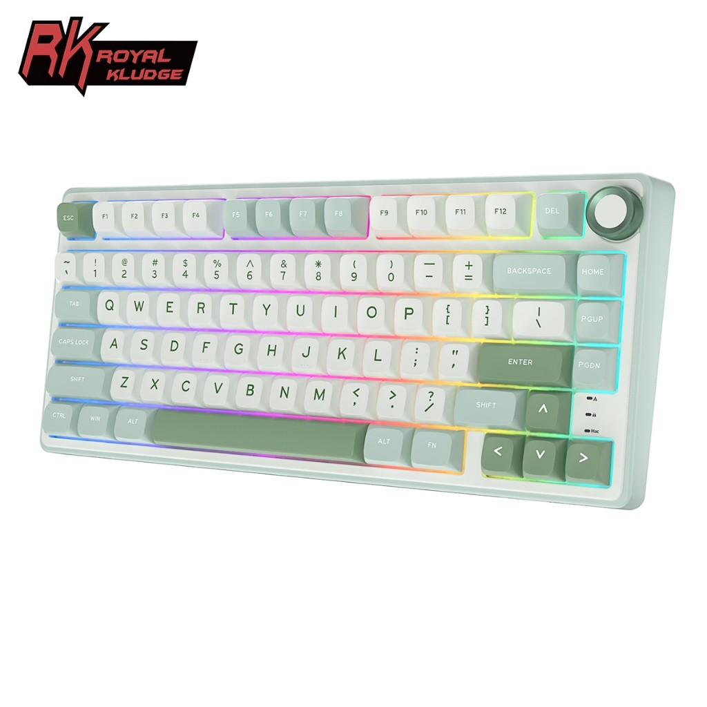 Jual Royal Kludge RK R75 Green 81 key Wired Gaming Keyboard | Shopee ...