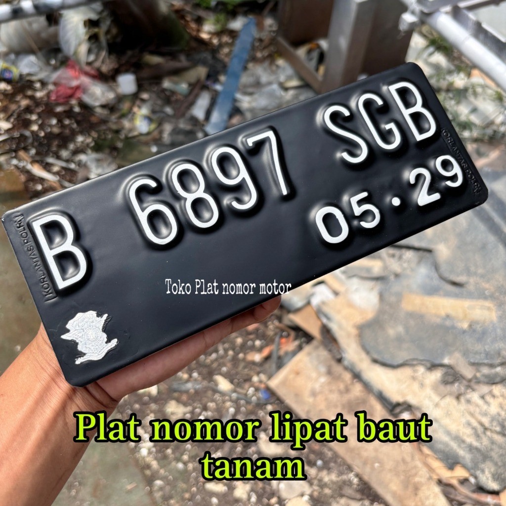 Jual Plat nomor motor baut tanam motor custom plat nomor motor lipat By ...