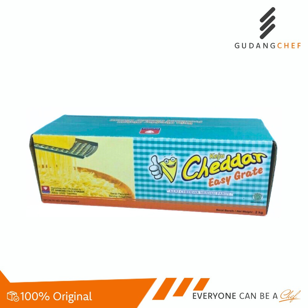 Jual Diamond Cheddar Easy Grated 2 kg - Keju Cheddar Siap Pakai ...