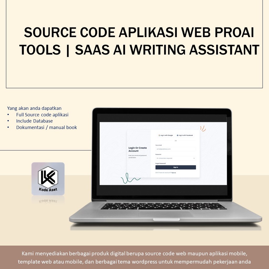Jual SOURCE CODE APLIKASI WEB PROAI TOOLS | SAAS AI WRITING ASSISTANT | Shopee Indonesia