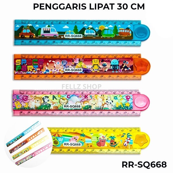Jual 1 Pcs Penggaris Lipat 30 Cm Karakter Geometri Lucu untuk Anak ...
