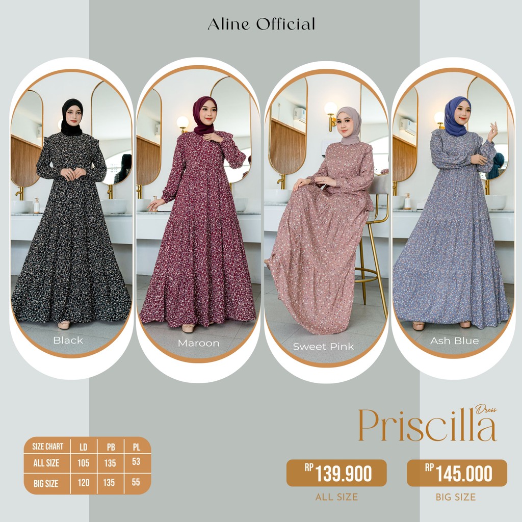 Jual Priscilla Dress by Aline Official (Homedress premium) | Shopee ...
