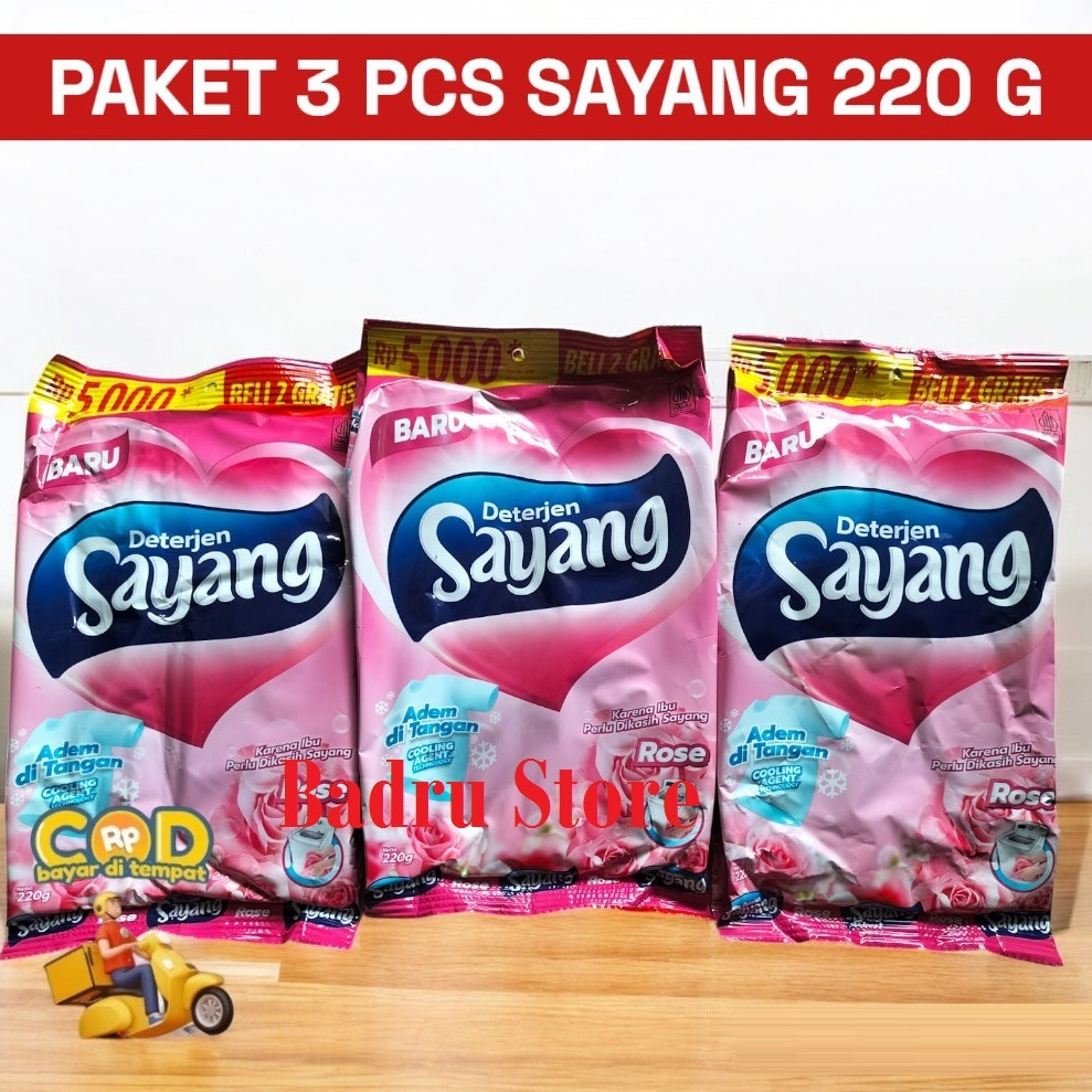 Jual BEST PROMO!!! 3 BUNGKUS DETERGEN SAYANG POWDER 220 GR | Shopee ...