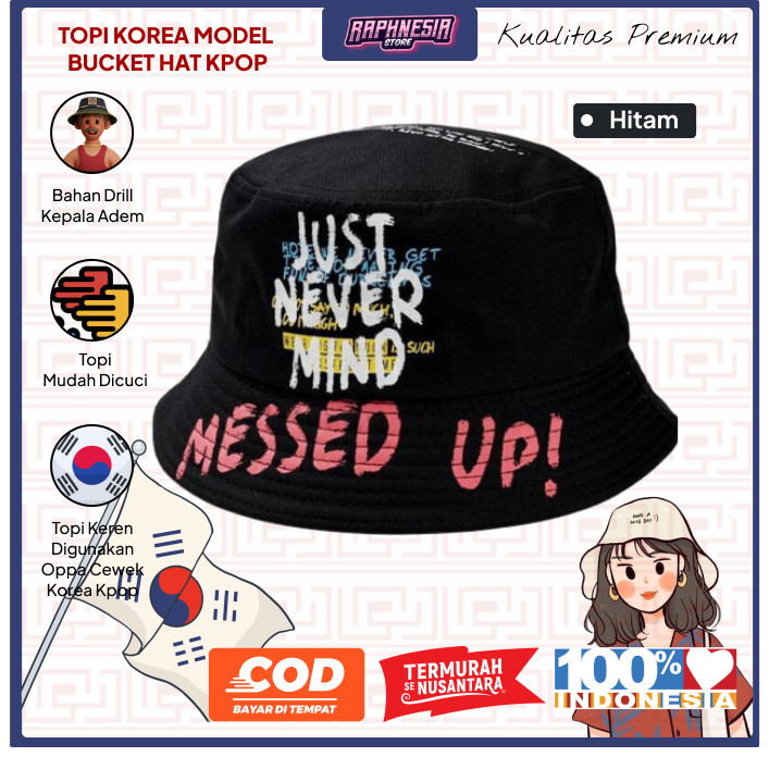 Jual topi bucket wanita pria korea style, topi korean style,bucket hat ...