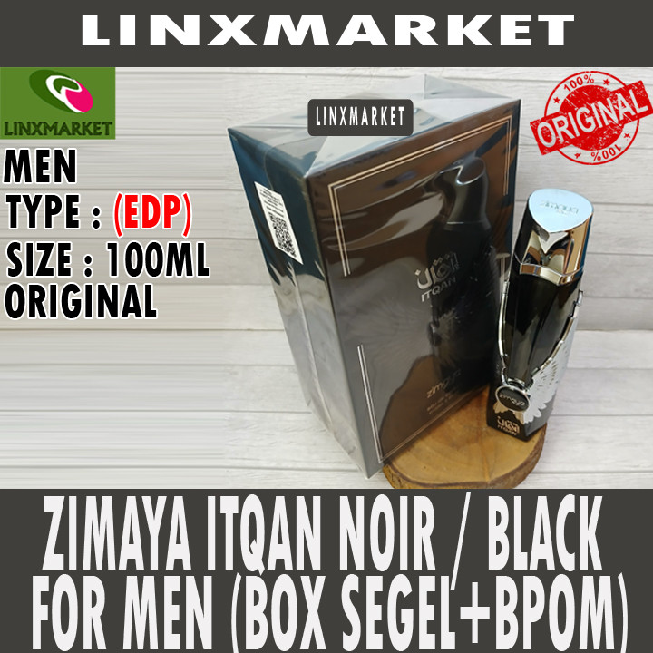 Jual ZIMAYA ITQAN NOIR BLACK FOR MEN EDP 100ML (BOX SEGEL+BPOM) | Shopee Indonesia