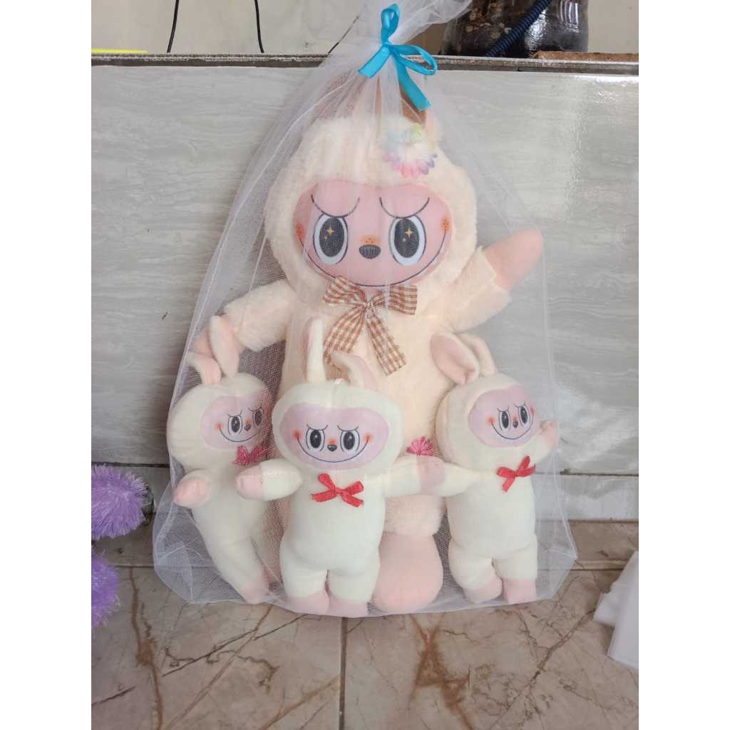 Jual KW61YQ Boneka Labubu The Monster Exiting Macaron Labu Labu beranak ...