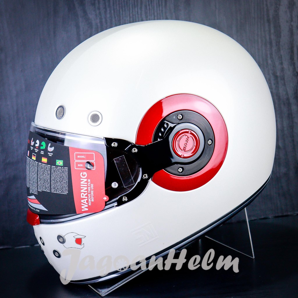 Jual SMK HELM RETRO SOLID GL130 | WHITE | CLASSIC SINGLE VISOR | Shopee ...
