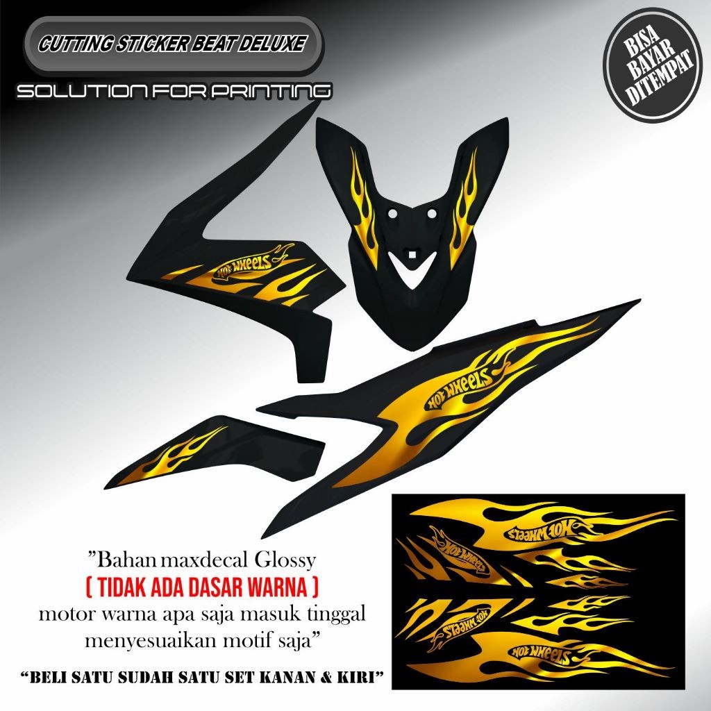 Jual CUTTING STICKER BEAT DELUXE MOTIF HOT WHEELS | Shopee Indonesia