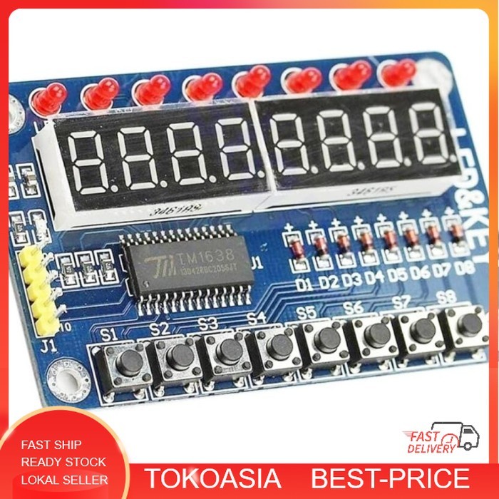 Jual TM1638 8-Bit Key - Led -7segment Display Module Arduino Raspberry Pi | Shopee Indonesia