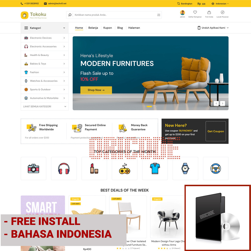 Jual DVD Source Code Web Ecommerce Marketplace Online Shop Laravel Full | Shopee Indonesia