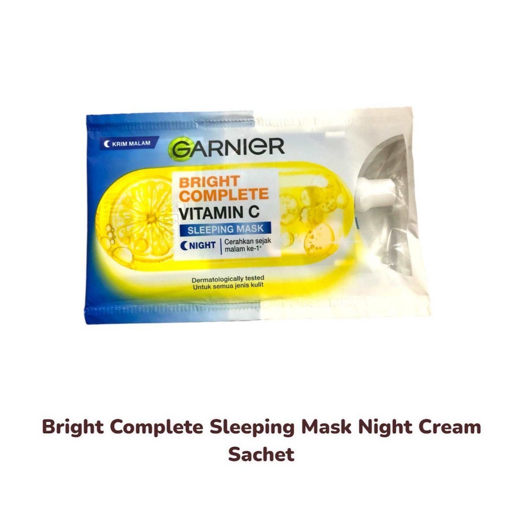 Jual Garnier Bright Complete Yoghurt Sleeping Mask Night Cream 7ml ...