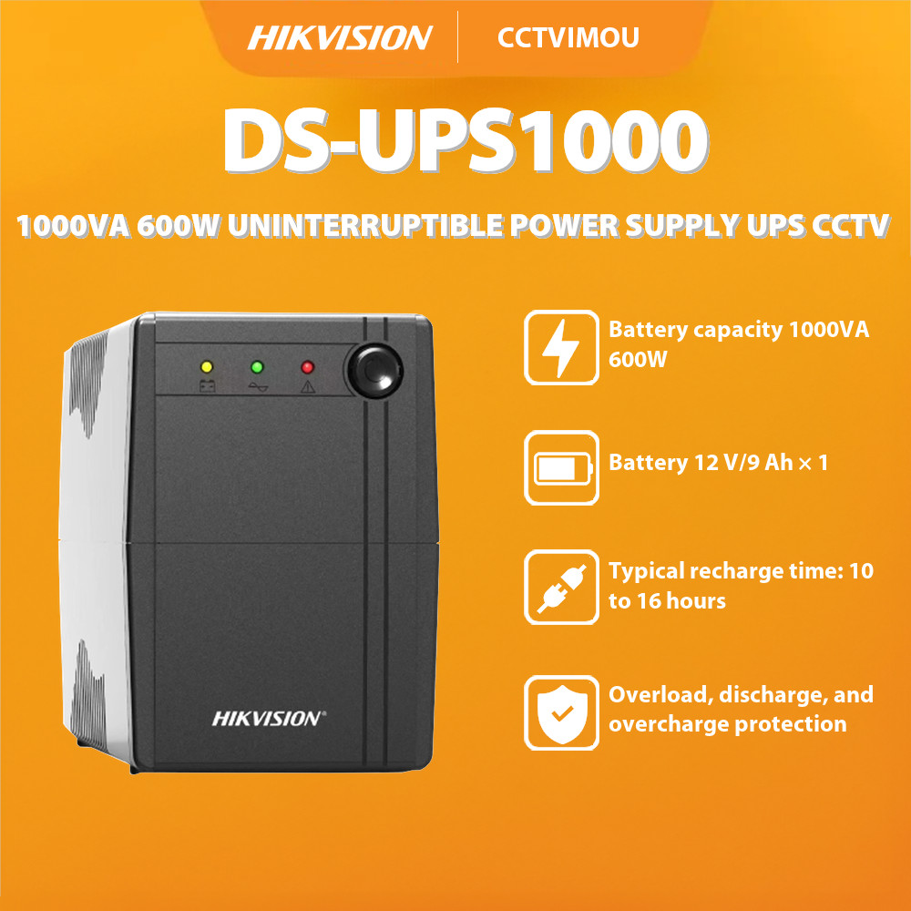 Jual HIKVISION DS-UPS1000 1000VA 600W UNINTERRUPTIBLE POWER SUPPLY UPS ...