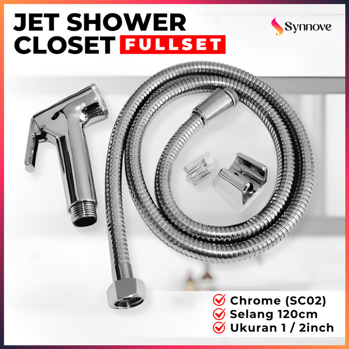 Jual Jet Shower Closet Fullset Selang 120cm Jet Washer Toilet Minimalis ...