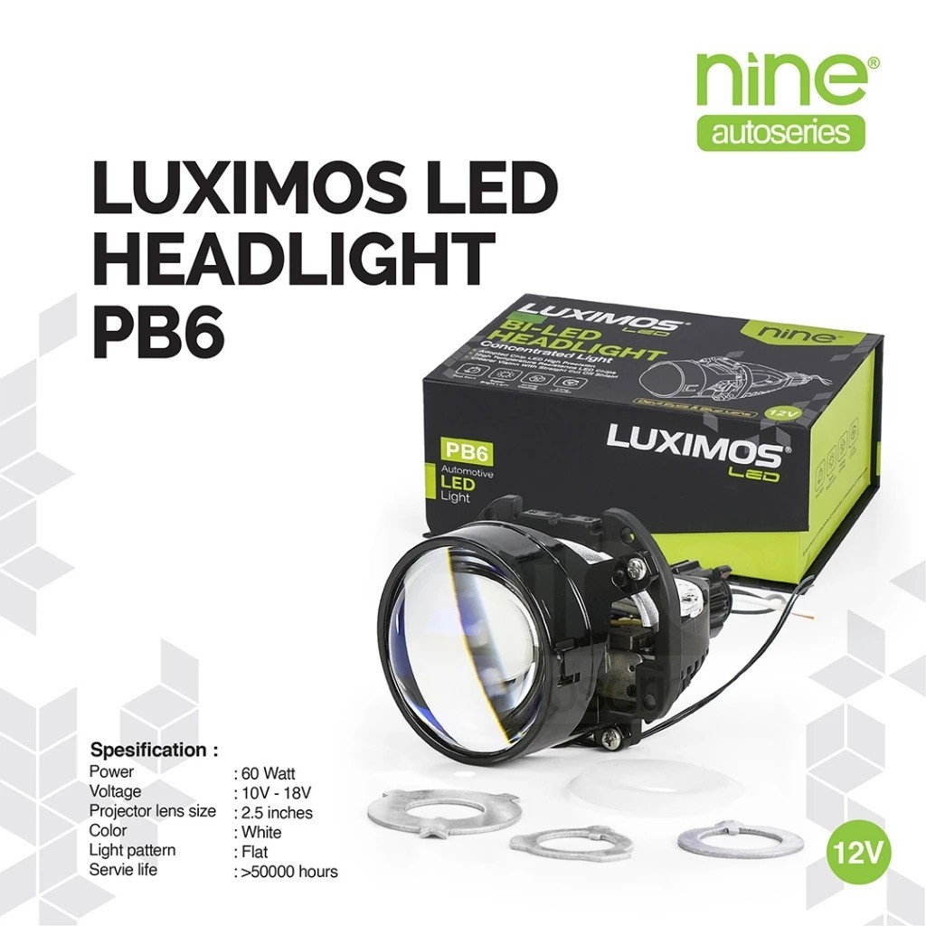 Jual promotoko LUXIMOS Lampu Biled Projector 50W 2.5 Inch Bonus Wireset ...
