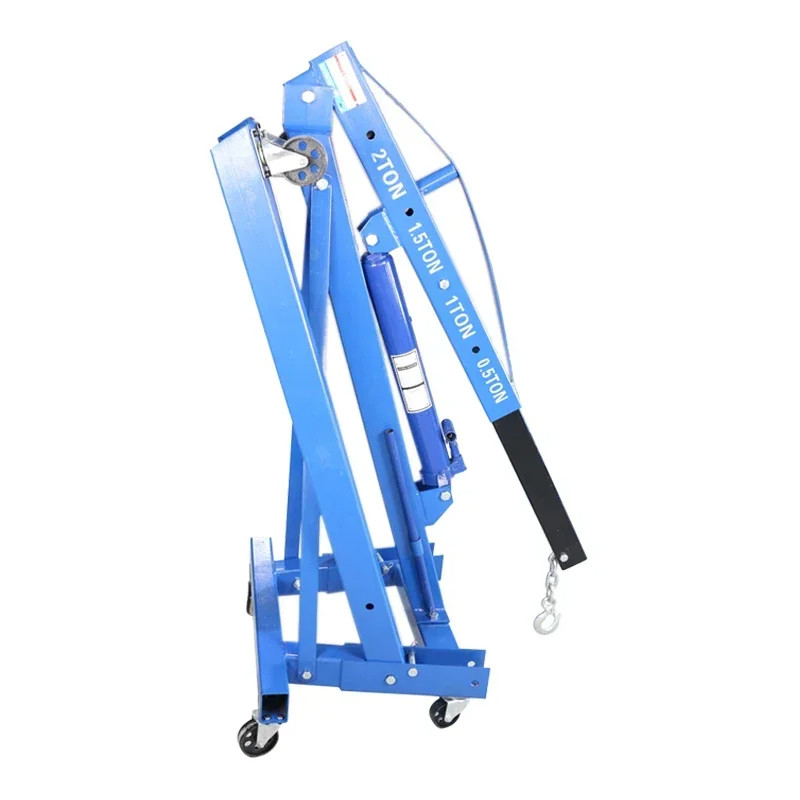 Jual Hand Operated 2 Ton Blue Car Folding Hoist Shop Engine Crane ...