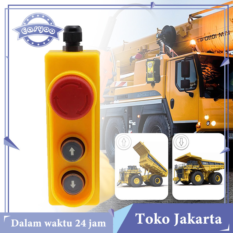 Jual Remote Control Electric Hoist Push Button PA 220v + Emergency Stop ...