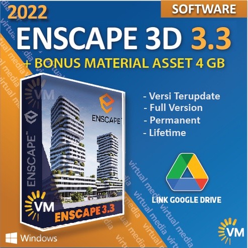 Jual ENSCAPE 3D 3.3 FULL VERSION PERMANENT LIFE TIME TERBARU 3 3.0 3.1 For SketchUp Rhino ...