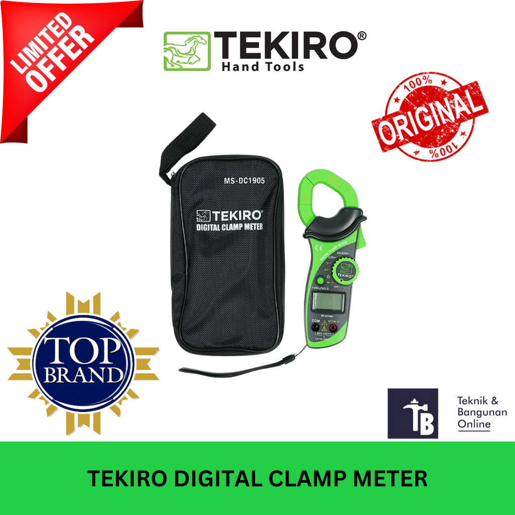 Jual TEKIRO Tang Amper Digital AC DC / Pengukur Arus Amper Listrik ...