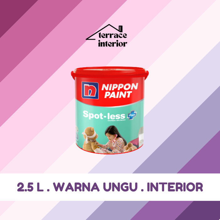 Jual Cat Tembok Spotless Plus Nippon Paint Interior Warna Ungu 2.5 ...