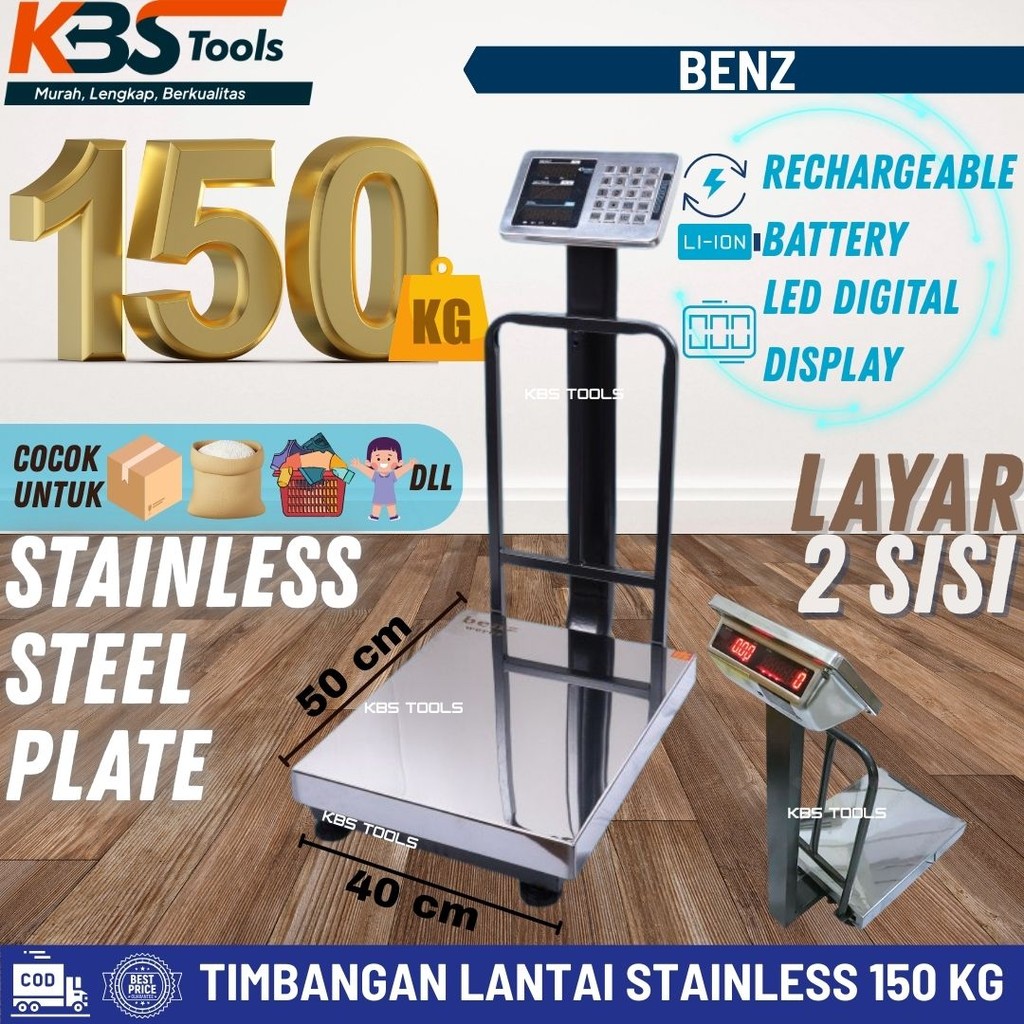 Jual Timbangan Duduk Digital Benz Stainless 150 KG / Timbangan Barang 150KG BZ6150 | Shopee ...