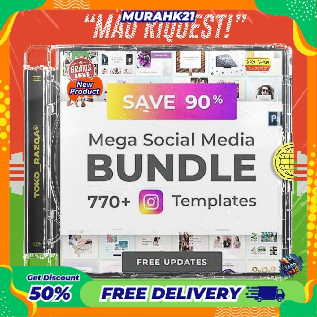 Jual 770+ Templates Instagram Bundle PSD PS TEMPLATE | Shopee Indonesia