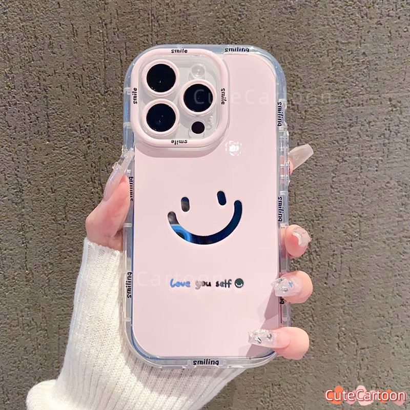 Jual Smile Case Mirror iPhone 11 12 15 14 13 Pro Max X Xr Xs Aesthetic ...