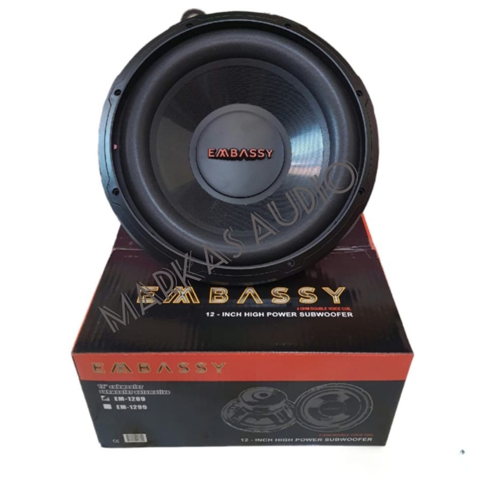 Jual Subwoofer Embassy EM-1289 12 Inch Double Coil 400W RMS | Shopee ...