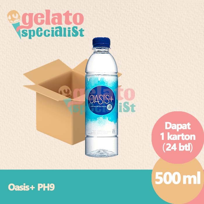 Jual Oasis+ 500ml - Air Mineral PH9 (24pcs) | Shopee Indonesia