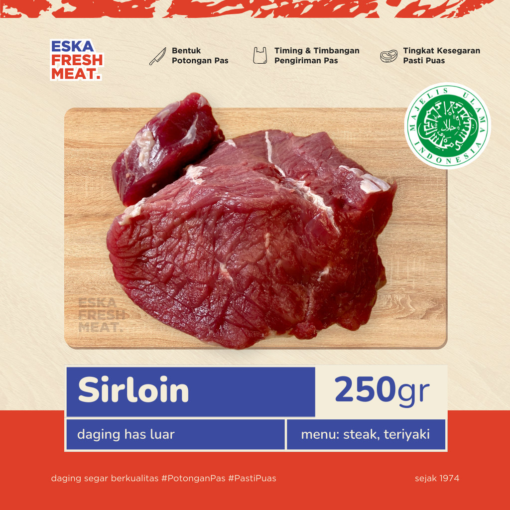 Jual Daging Sapi Lokal Segar HAS LUAR SIRLOIN - 250gr | Shopee Indonesia