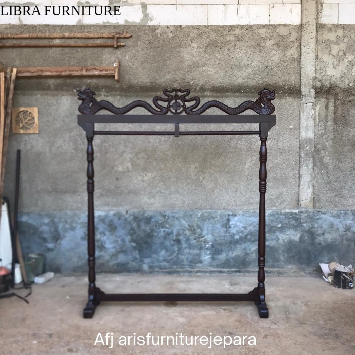 Jual gawangan baju batik ukir naga kayu jati ukiran jepara mewah ...