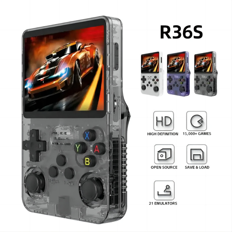 Jual R36S Retro Handheld Video Game Console 3.5Inch IPS Screen Player ...