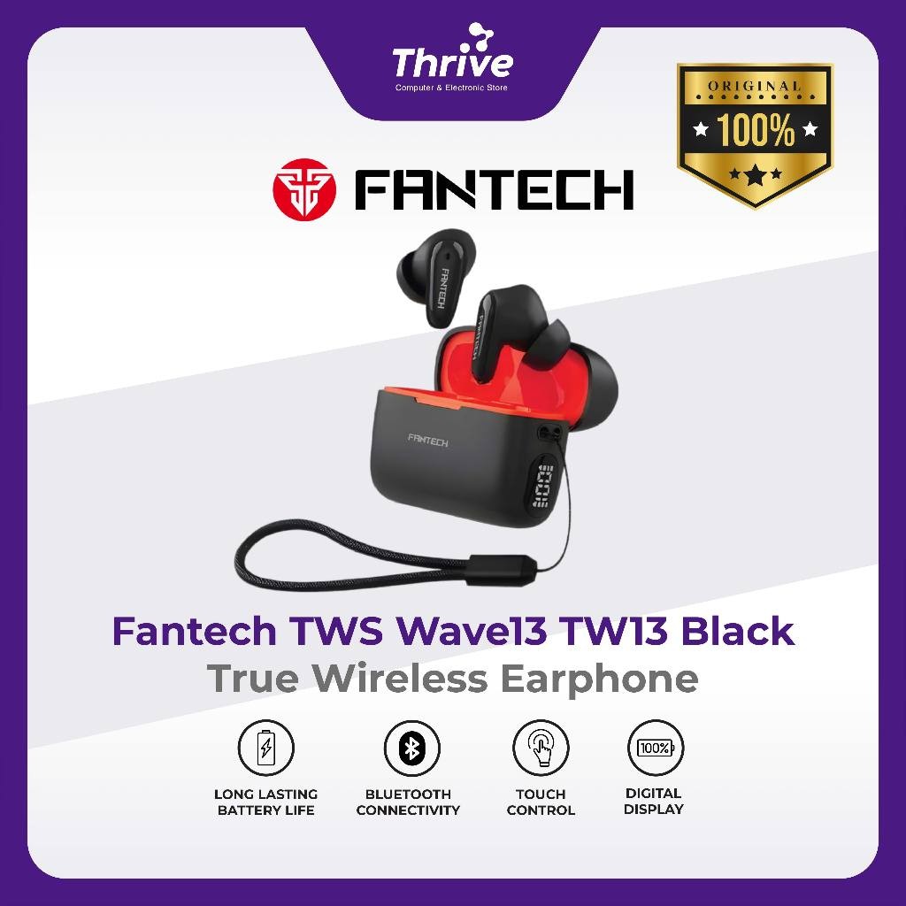 Jual Fantech Wave 13 TW13 - TWS True Wireless Earphone Bluetooth 5.3 ...