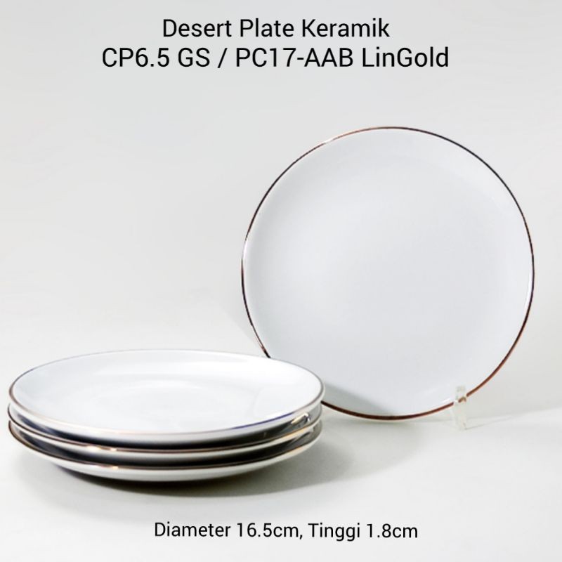 Jual Plate/Piring saji/Piring Kue 16.5cm Lismas (1Pcs) Indokeramik-PC17AAB GS | Shopee Indonesia